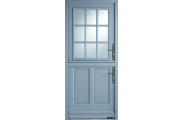 Porte d'entrée bois style fermière vitrée